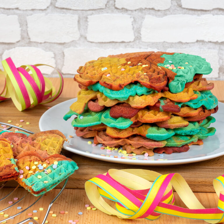 Bunte Waffeln - Sandras Backideen